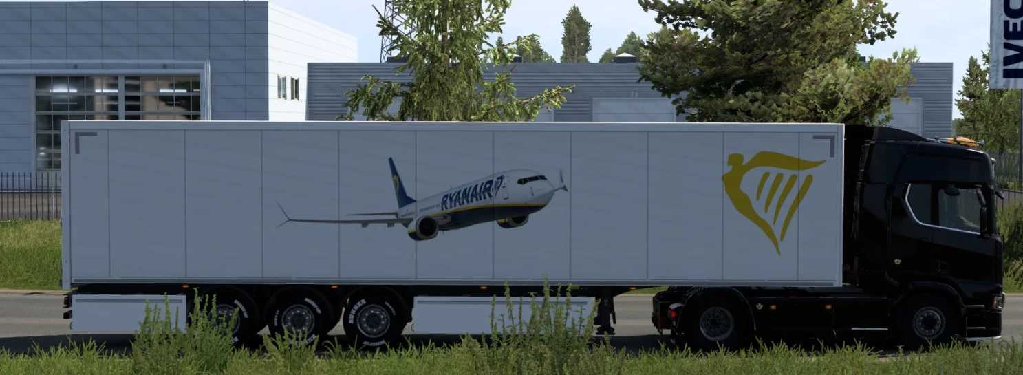 RyanAir trailer mod (SCS DryVan box trailer) 1.53 ETS2 - Euro Truck ...