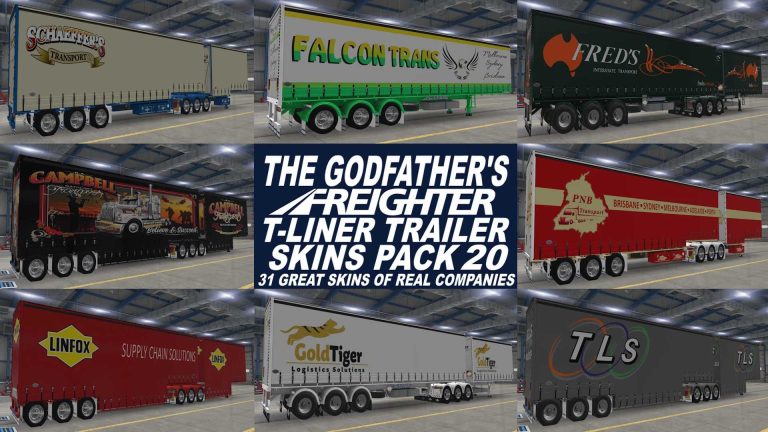 The Godfather's Freighter T-Liner Trailer Skins Pack 20 v1.0 ATS - Euro Truck Simulator 2 Mods ...