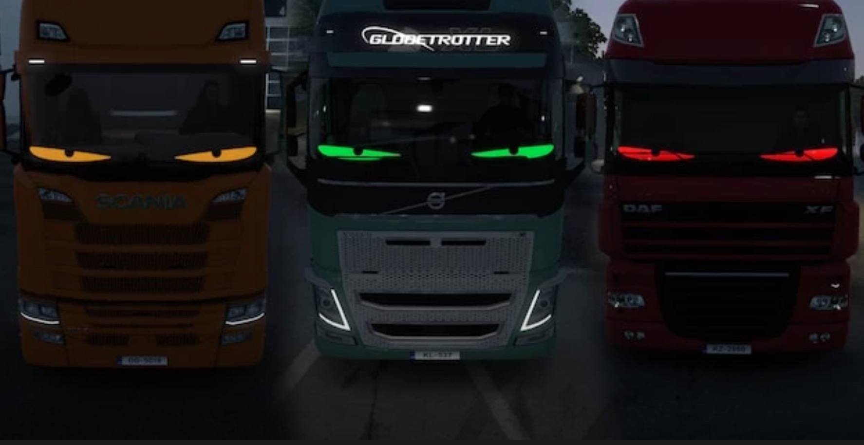 Animated LED Window Eyes v1.2 – 1.55 ETS2 - Euro Truck Simulator 2 Mods ...