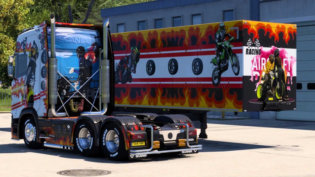 Scania Bike Riders Skin Game Version Update 1.55 ETS2 - Euro Truck Simulator 2 Mods | American ...