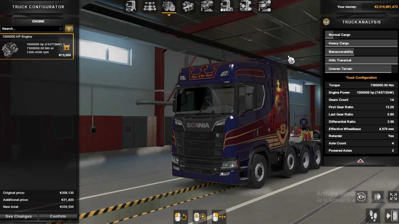 +1 Million HP Engine For All Trucks +1,000,000HP v1.0 ETS2 - Euro Truck ...