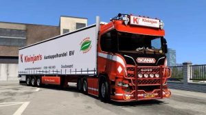 Scania R650 Kleinjan Transport B.V + Trailer v17.0 ETS2 - Euro Truck ...