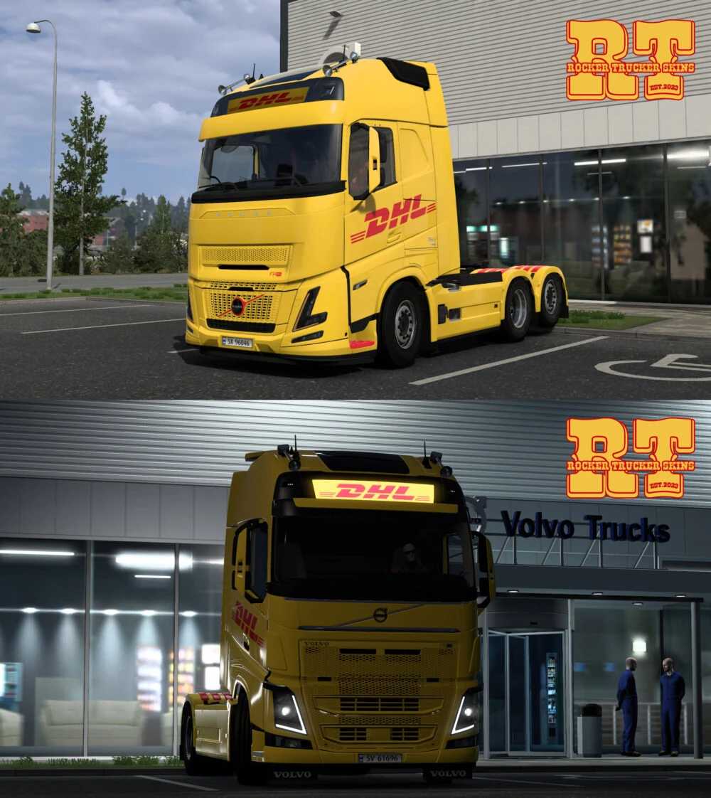 DHL Skins for Volvo FH 4/5/6 v1.0 ETS2 - Euro Truck Simulator 2 Mods ...