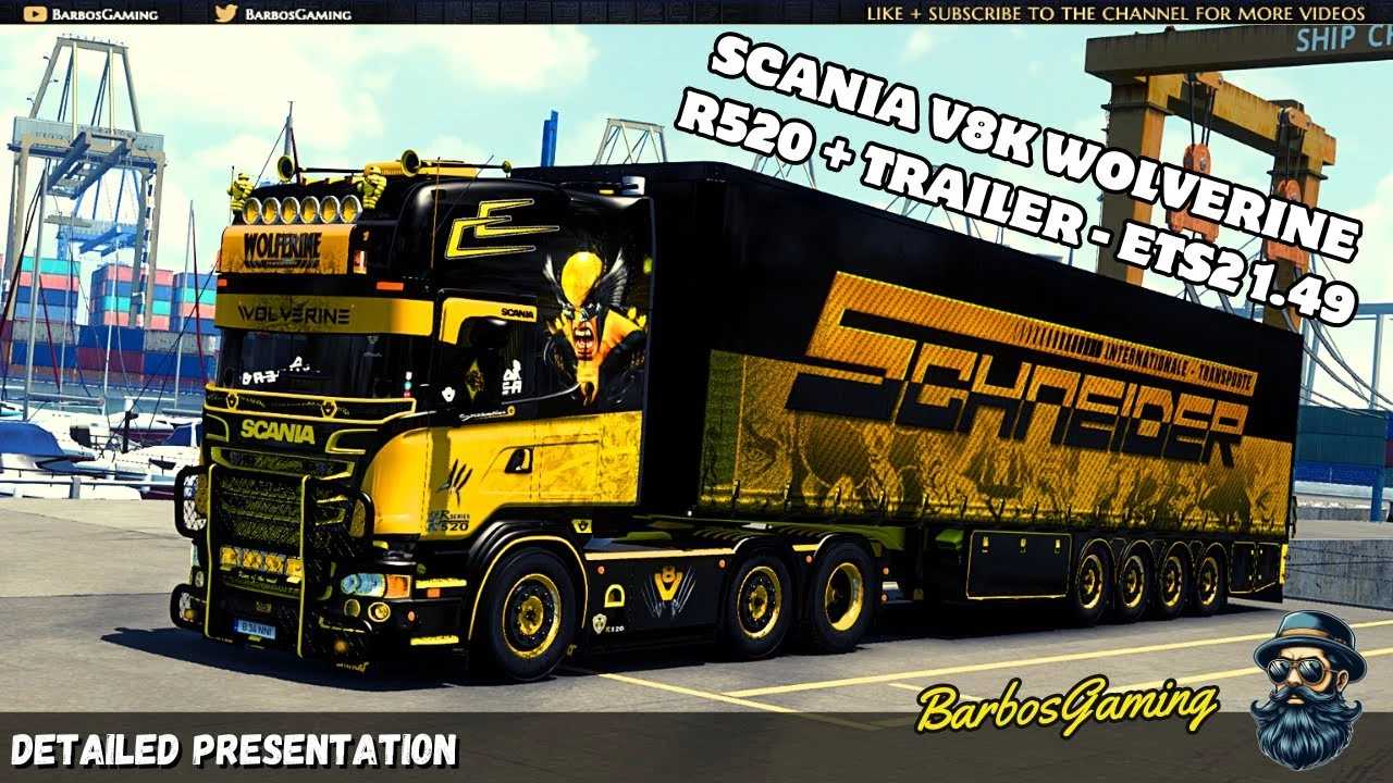 Scania V8K R520 Wolverine (+Trailer) v1.0 1.57x ETS2 - Euro Truck ...