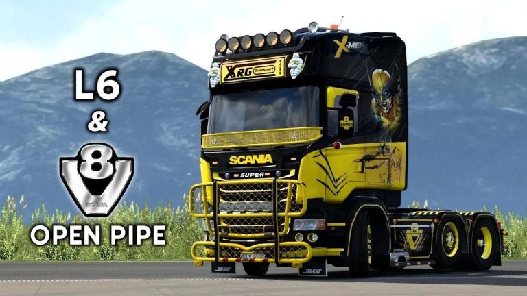 Scania L6 & V8 Open pipe with FKM System v9.0 ETS2 - Euro Truck ...