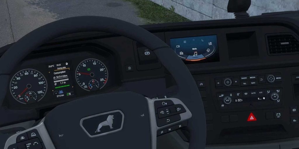 Analog Dashboard for MAN TGX 2020 by MADster v1.4 1.58x ETS2 - Euro ...