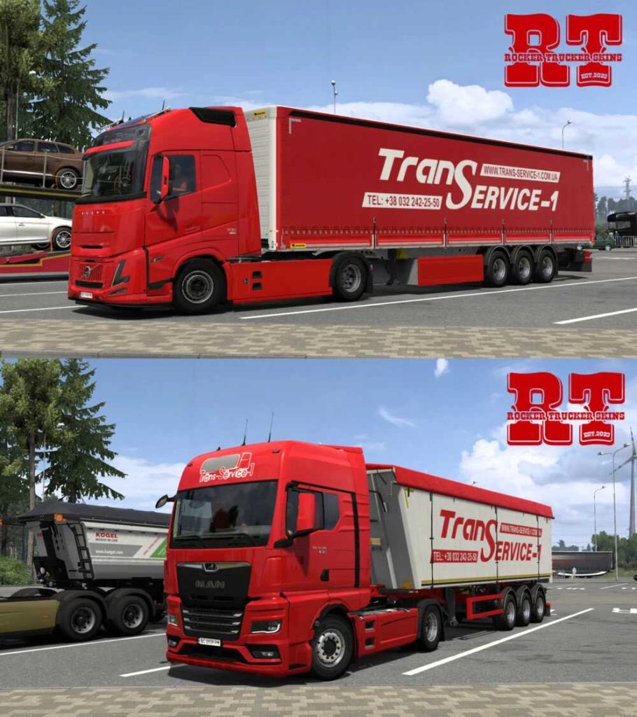 Trans Service 1 Skin Pack v1.0 ETS2 - Euro Truck Simulator 2 Mods ...
