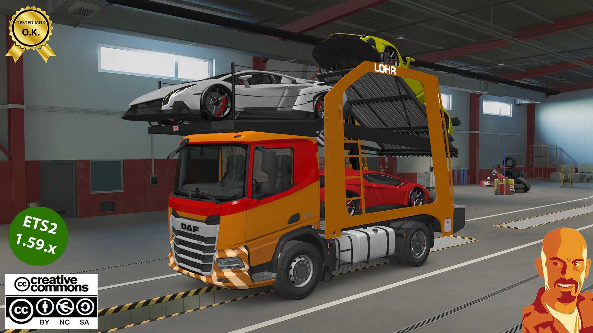 DAF XD CAR TRANSPORTER v2.0 1.59.x ETS2 - Euro Truck Simulator 2 Mods ...
