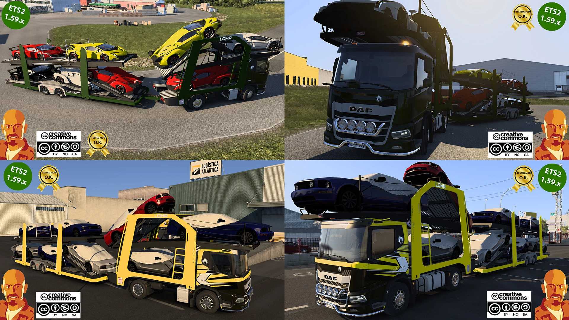 DAF XD CAR TRANSPORTER v2.0 1.59.x ETS2 - Euro Truck Simulator 2 Mods ...