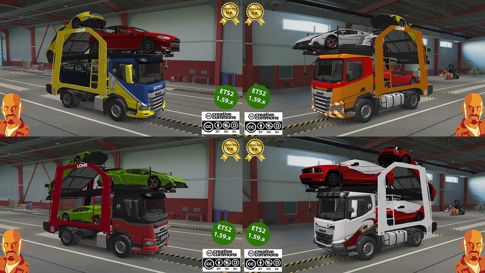 DAF XD CAR TRANSPORTER v2.0 1.59.x ETS2 - Euro Truck Simulator 2 Mods ...